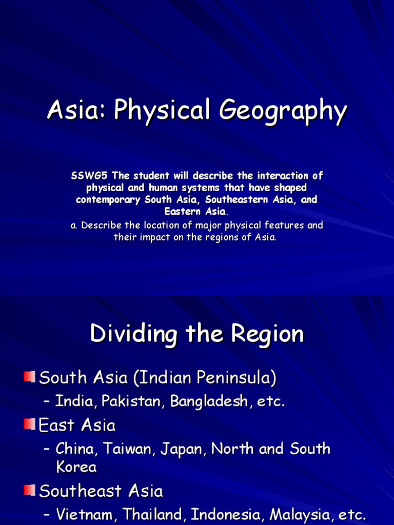 North East Asia Physical Features