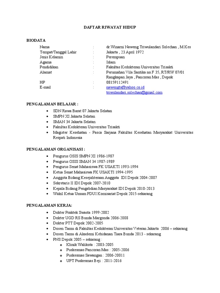 CV 2020 | PDF | Sains & Matematika