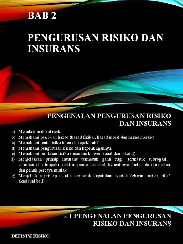 Pengurusan Risiko & Insurans | PDF | Pengelolaan Keuangan & Uang | Hukum