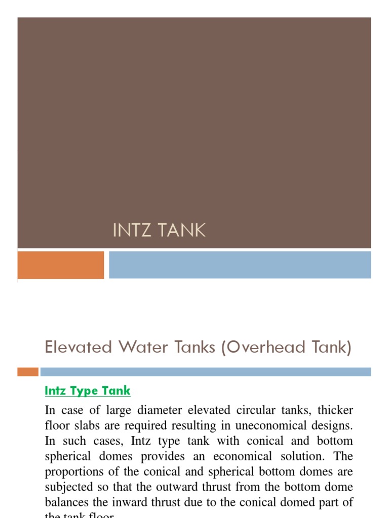 Intz Tank | PDF | Strength Of Materials | Beam (Structure)