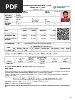 Jee Main Scorecard | PDF | Tests | Student Assessment And Evaluation