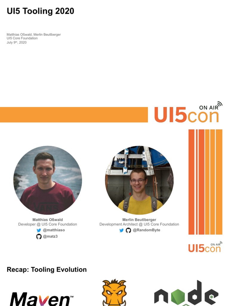 UI5con2020 UI5 Tooling 2020 | PDF | Software Engineering | Computing