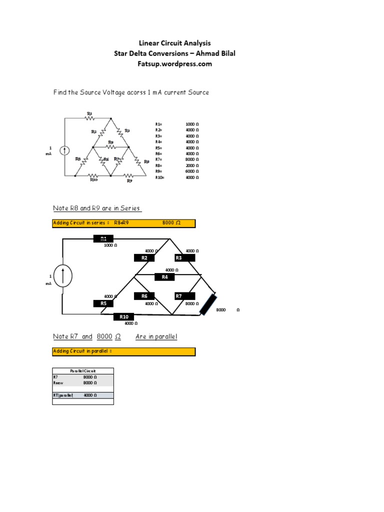 Star-Delta Circuit Analysis and Solutions | PDF | Force | Electrical ...