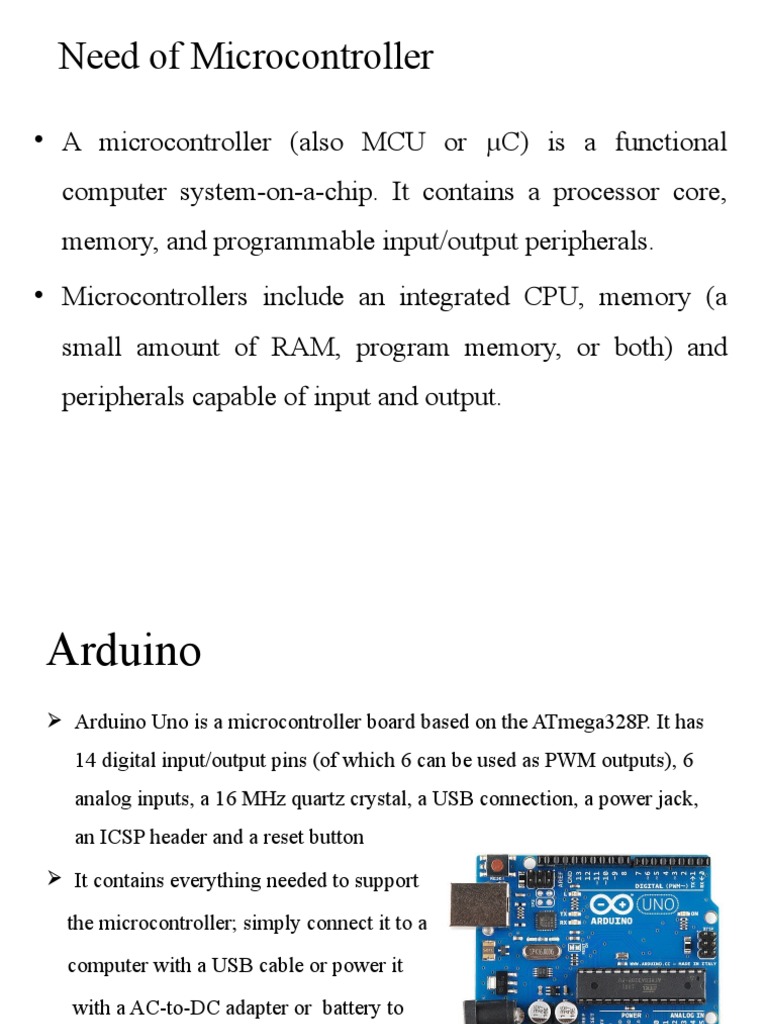 Need of Microcontroller | PDF | Microcontroller | Power Supply
