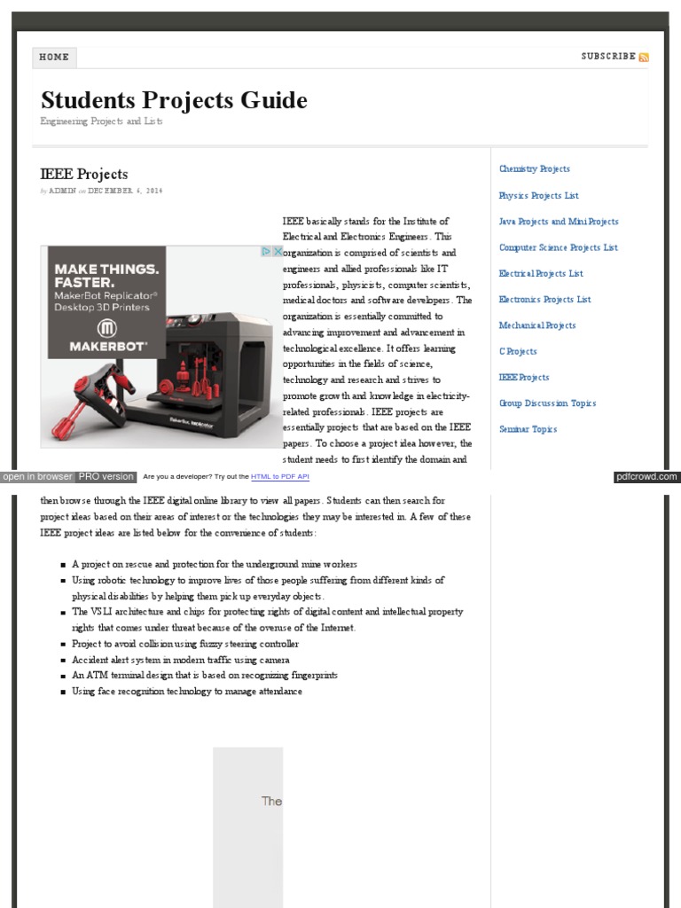 Studentsprojectsguide in Ieee Projects PDF | PDF | Institute Of ...