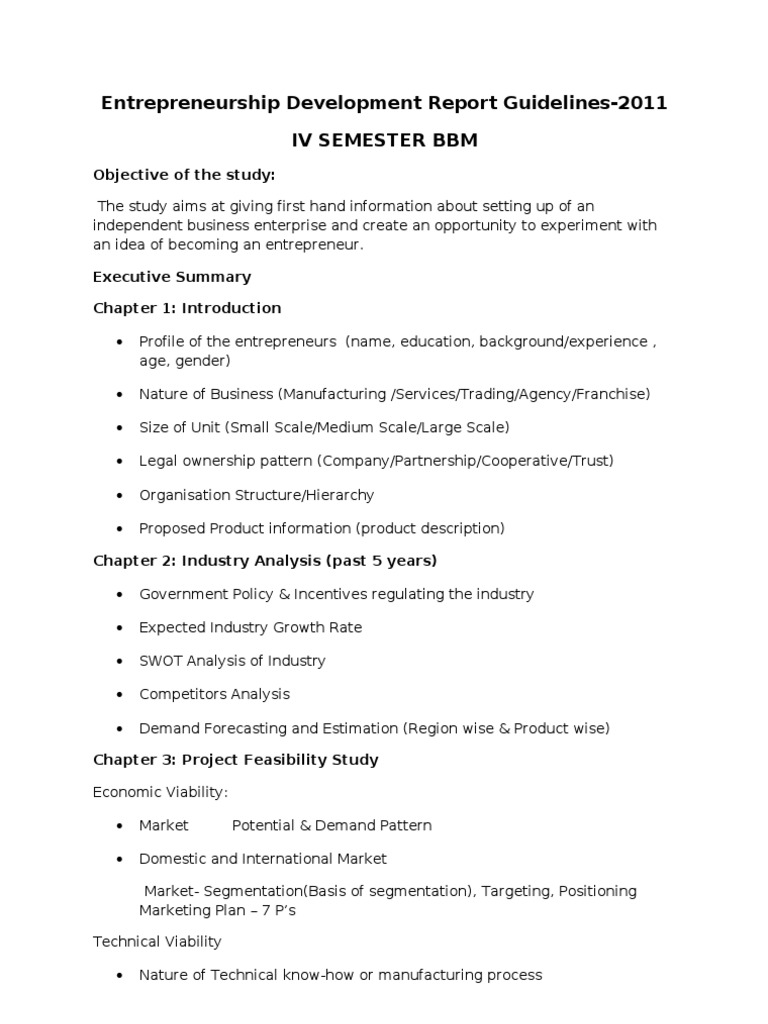 ED Report Guidelines | PDF | Entrepreneurship | Capital (Economics)