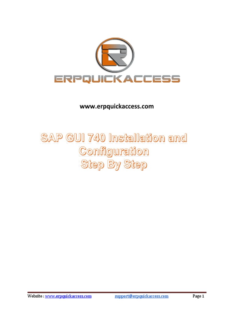 Sap Gui Installation And Configuration Pdf Computer Architecture