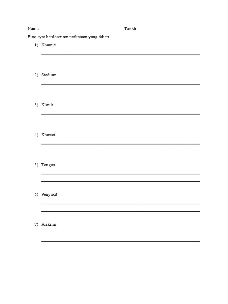 Latihan Membina Ayat Digraf | PDF