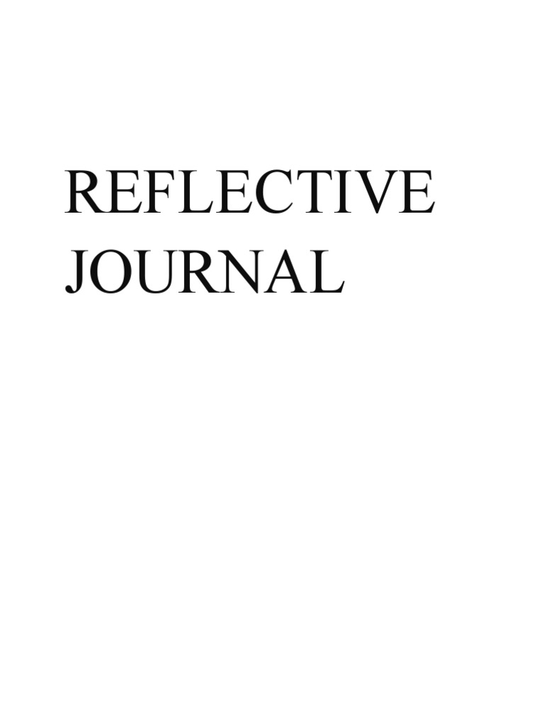 Reflective Journal in Esp | PDF