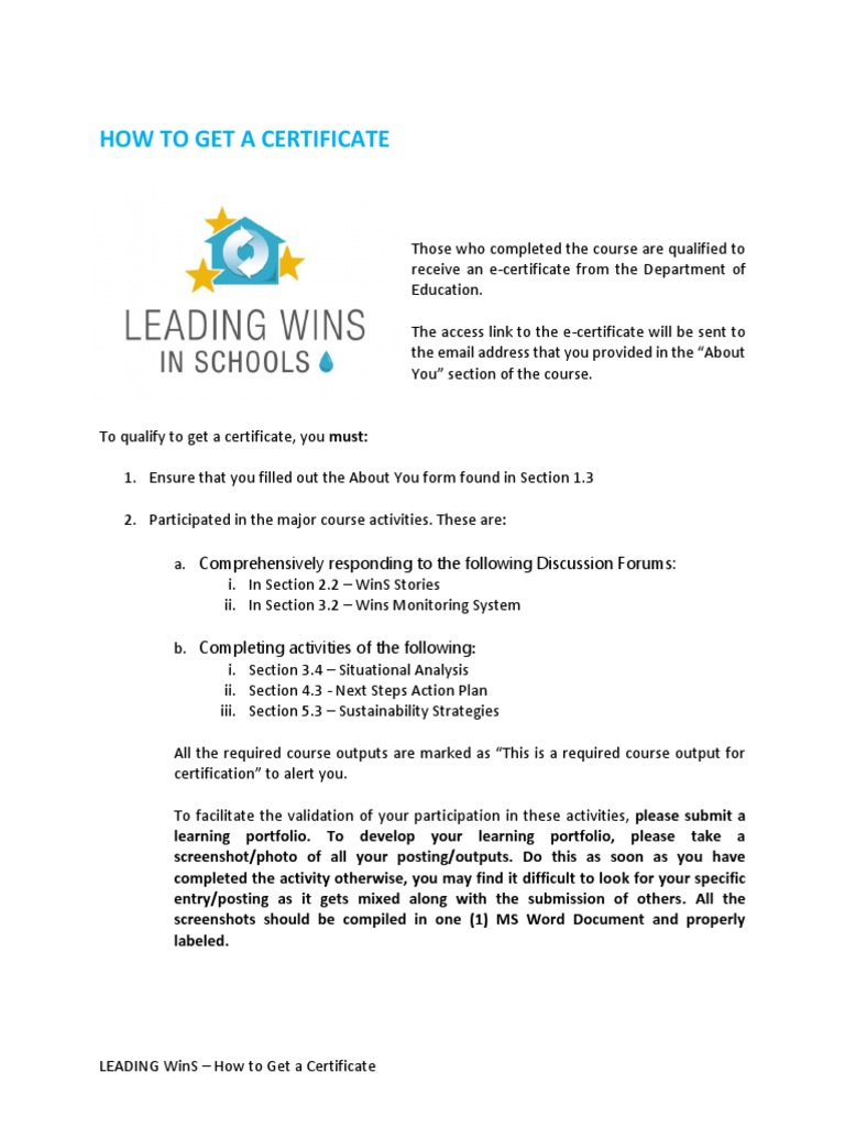 How To Get A Certificate | PDF | Internet Forum | Communication