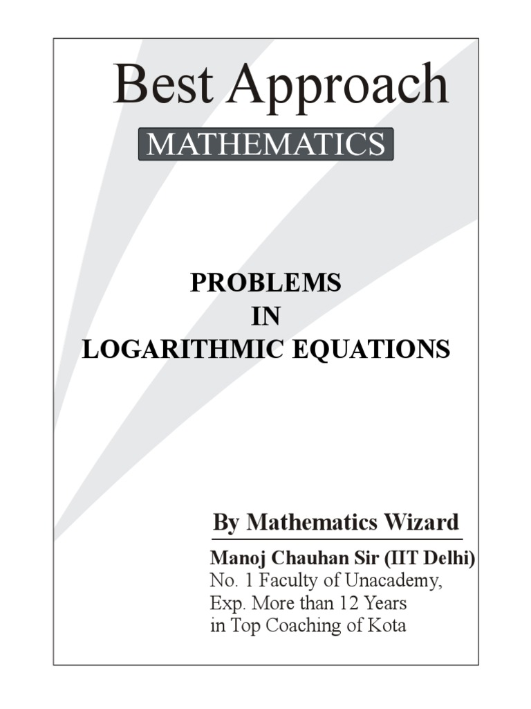 Problems in Logarithmic Equation - Prilepko | PDF | Logarithm | Numbers