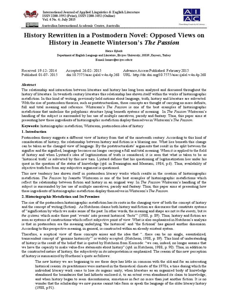 Historiographic Metafiction | PDF | Historiography | Postmodernism