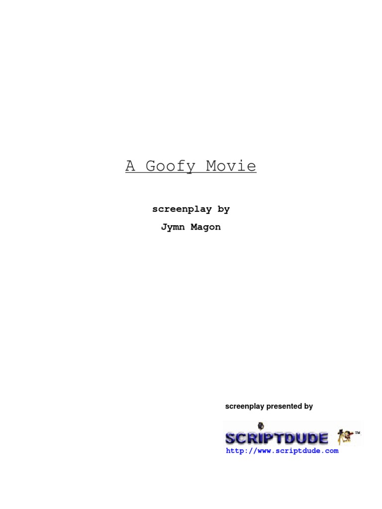 A Goofy Movie Screenplay PDF | PDF