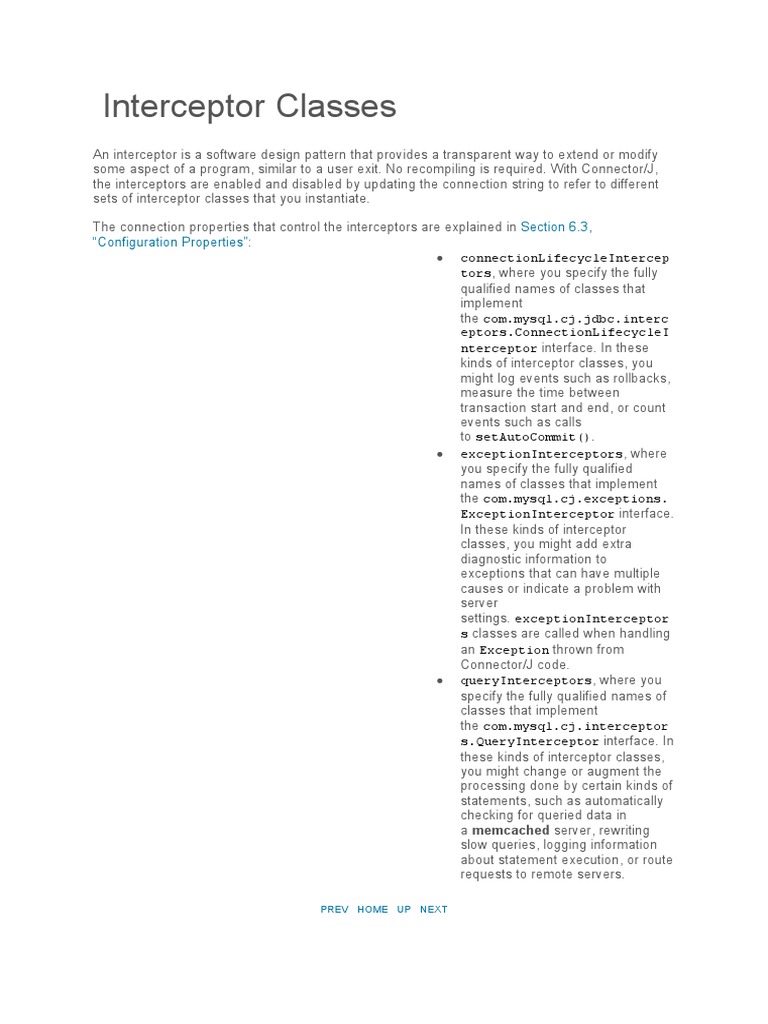 Interceptor Elements | PDF | Class (Computer Programming) | Database ...