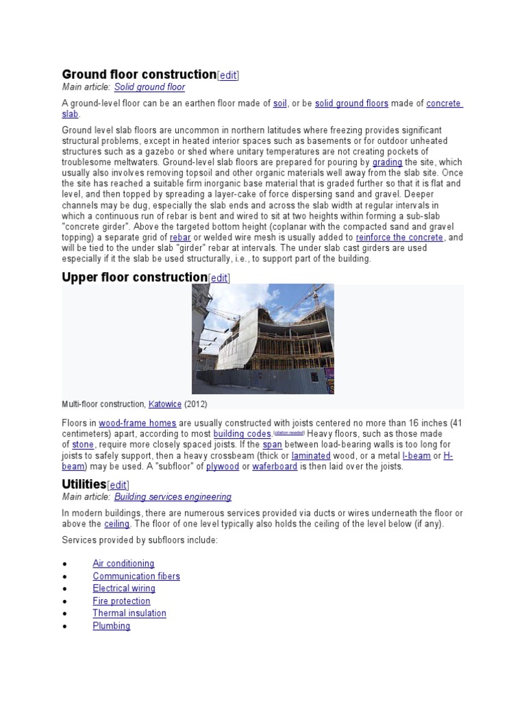 Ground Floor Construction | PDF | Building Materials | Civil Engineering