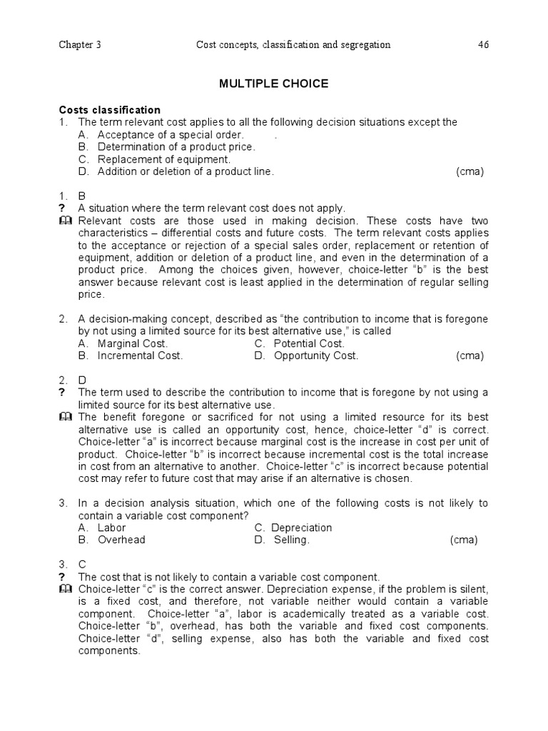 Chap 3 - Costs Concepts | PDF | Regression Analysis | Correlation And Dependence
