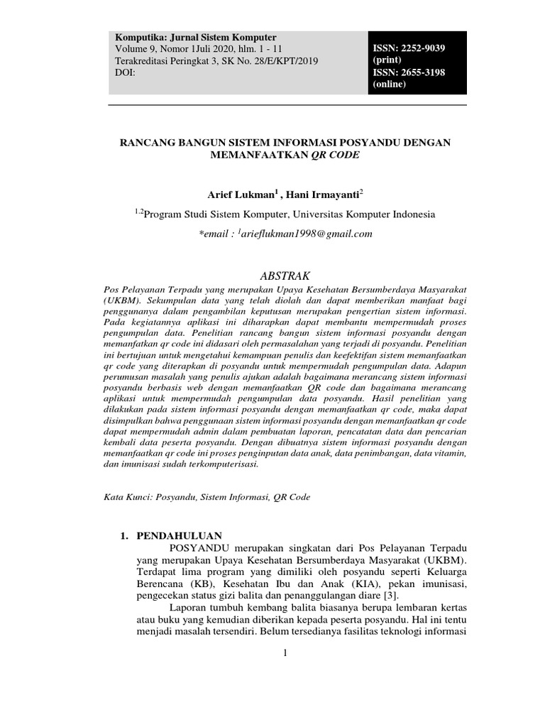 Sistem Informasi Posyandu | PDF