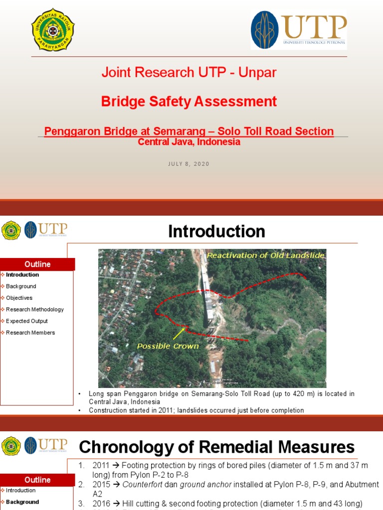 Joint Research UTP - Unpar: Bridge Safety Assessment | PDF | Landslide ...