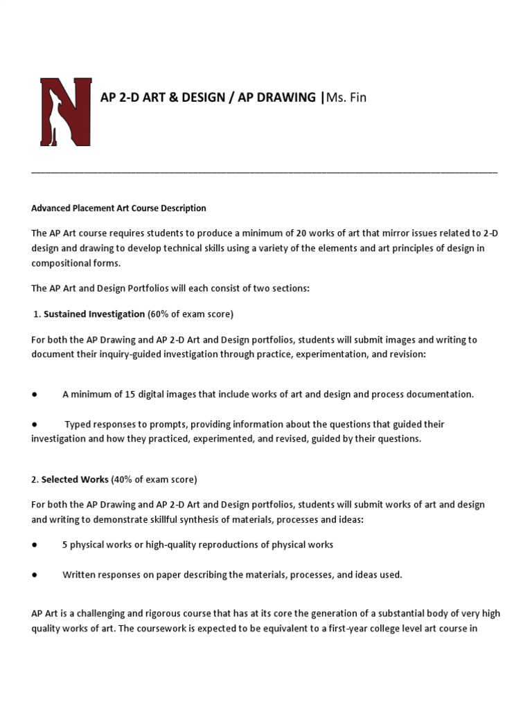 AP 2-d Art & Design - AP Drawing | PDF | Idea | Advanced Placement