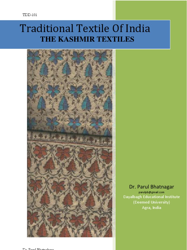 Traditional Kashmiri Textiles Overview | PDF | Textiles | Crafts