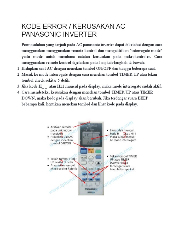 Kode Error Panasonic Pdf