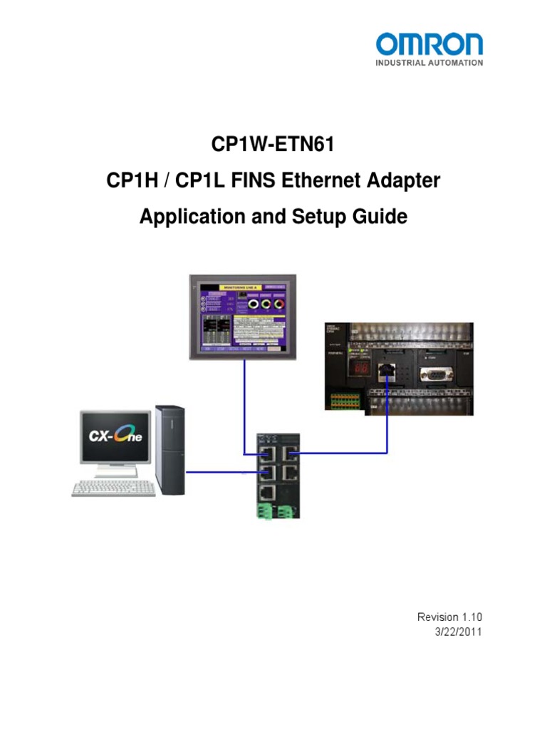 CP1W-ETN61 CP1H / CP1L FINS Ethernet Adapter Application and Setup Guide | PDF | Programmable ...