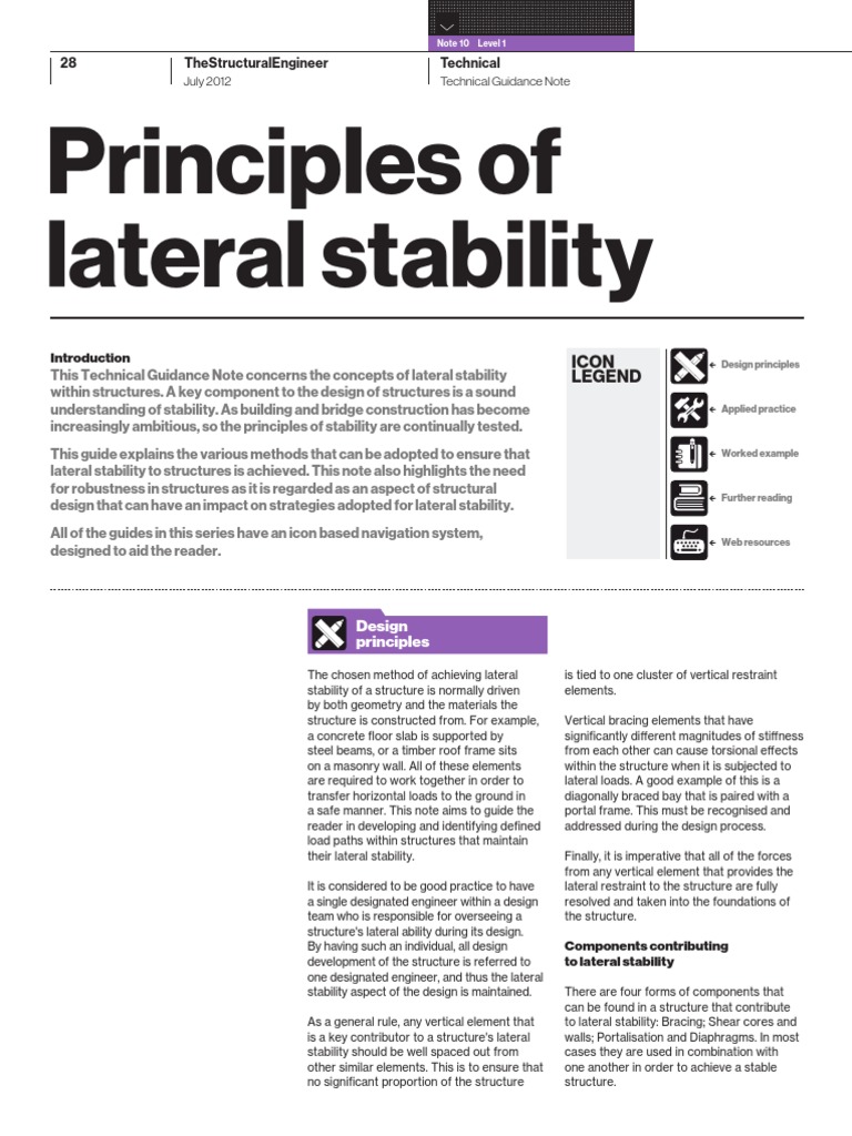 LV 1 Note 10 Principles of Lateral Stability PDF | PDF | Framing ...