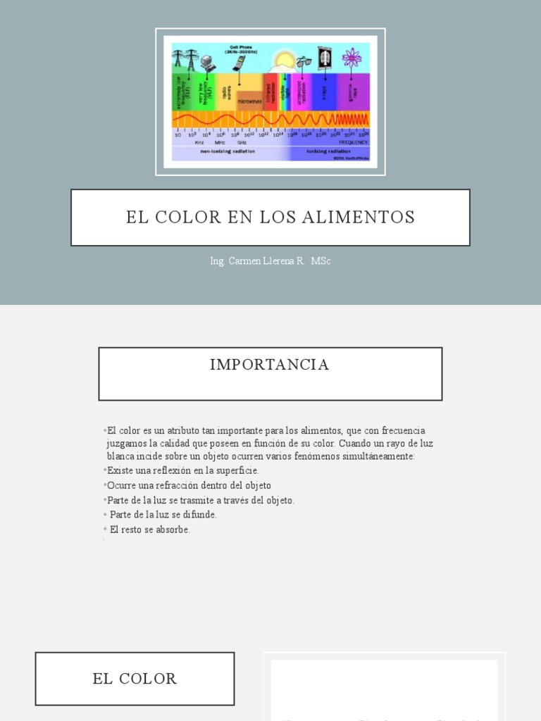 EL COLOR EN LOS ALIMENTOS On Line | PDF | Color | Ligero