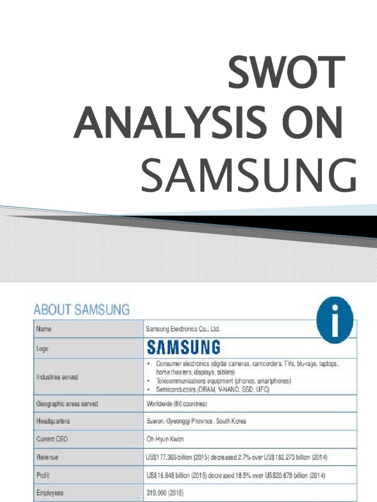 Swot Analysis On: Samsung | PDF