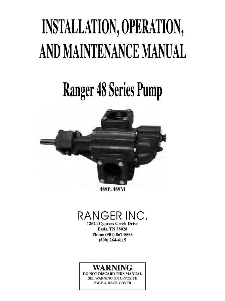 48seriesmanual Ranger Pumps - Bomba Desplaz. Engranaje | PDF ...