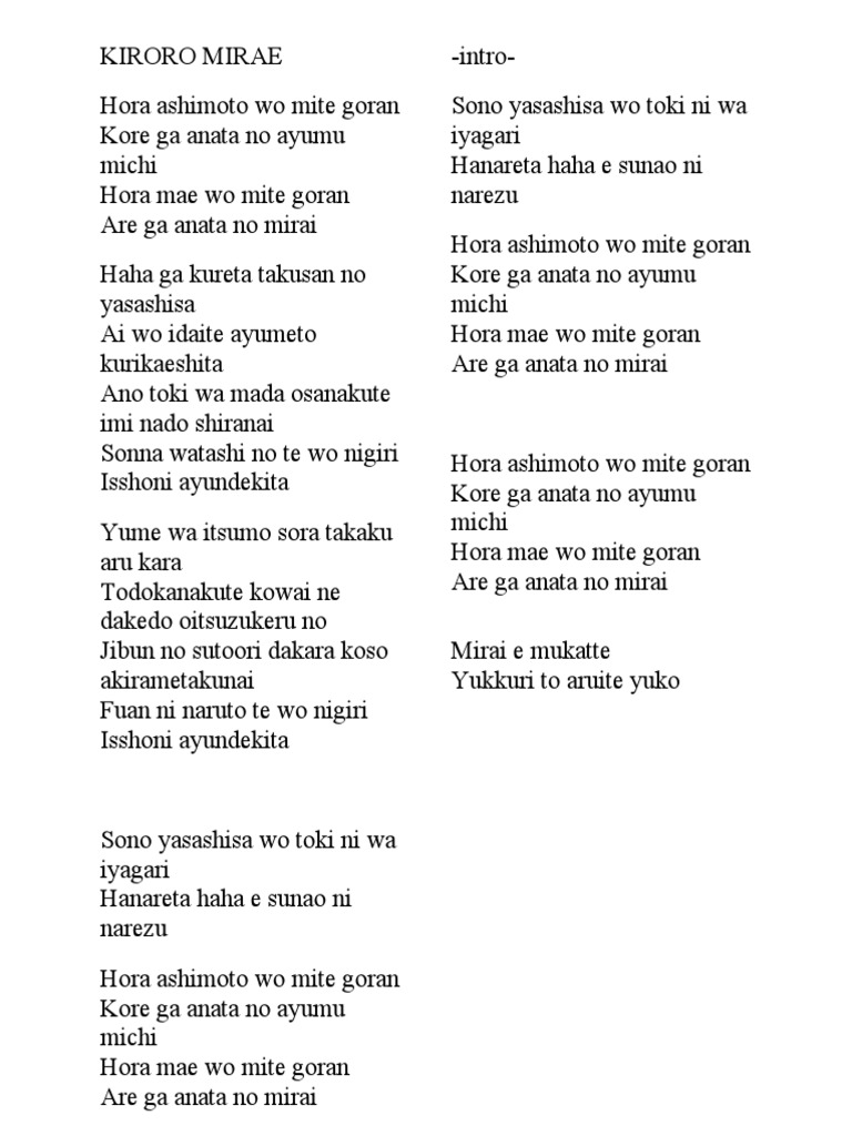 KIRORO MIRAE Guru | PDF | Seni & Disiplin Bahasa | Agama & Spiritualitas