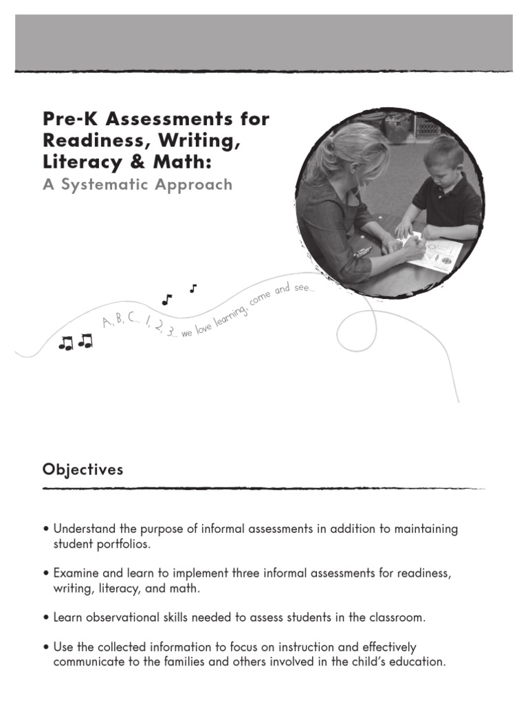 Pre-K Assessments For Readiness, Writing, Literacy & Math:: A ...