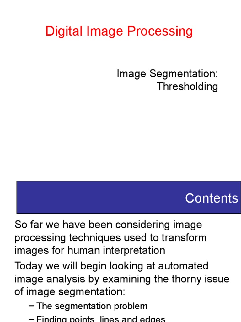 Digital Image Processing | PDF | Image Segmentation | Recording