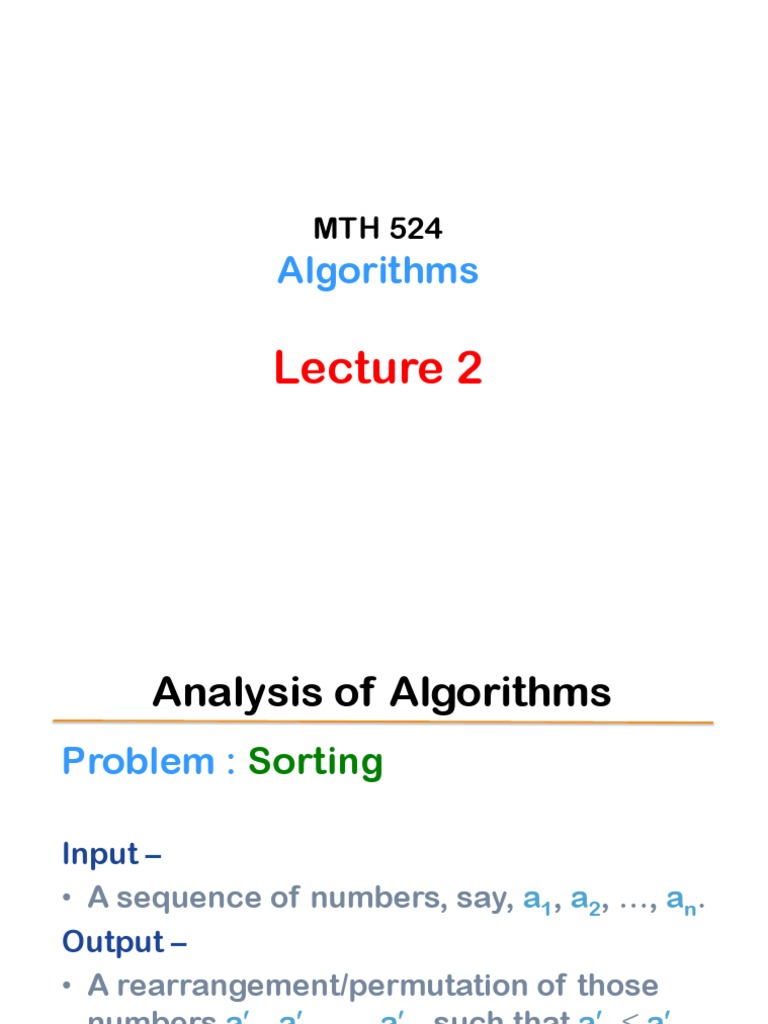 Lecture 2 Pdf Time Complexity Theoretical Computer Science