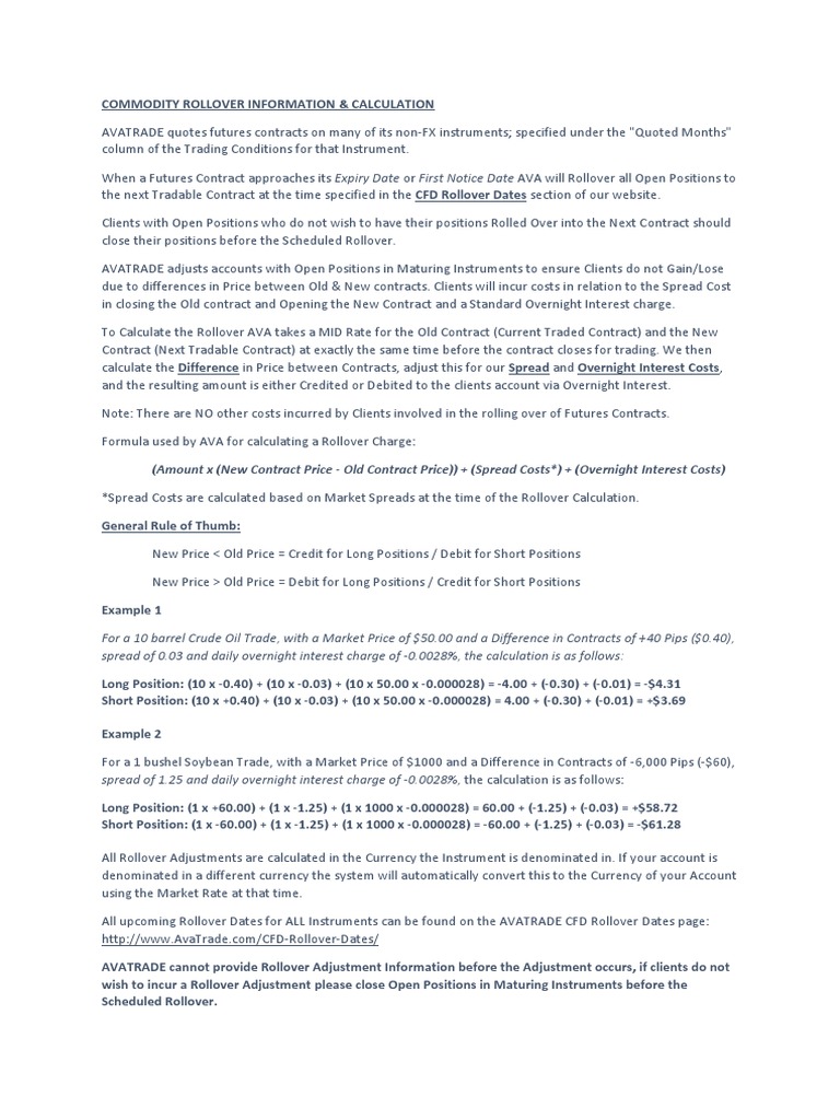 (Amount X (New Contract Price - Old Contract Price) ) + (Spread Costs ...