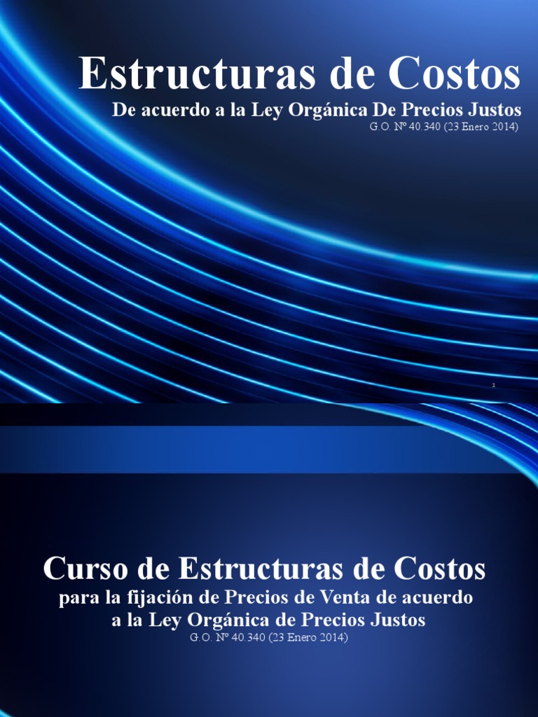 Presentación Curso de Estructuras de Costos 1 | PDF | Costo | Beneficio (economía)