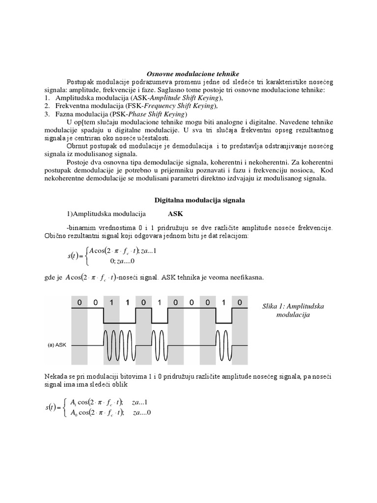 FSK Modulacija | PDF