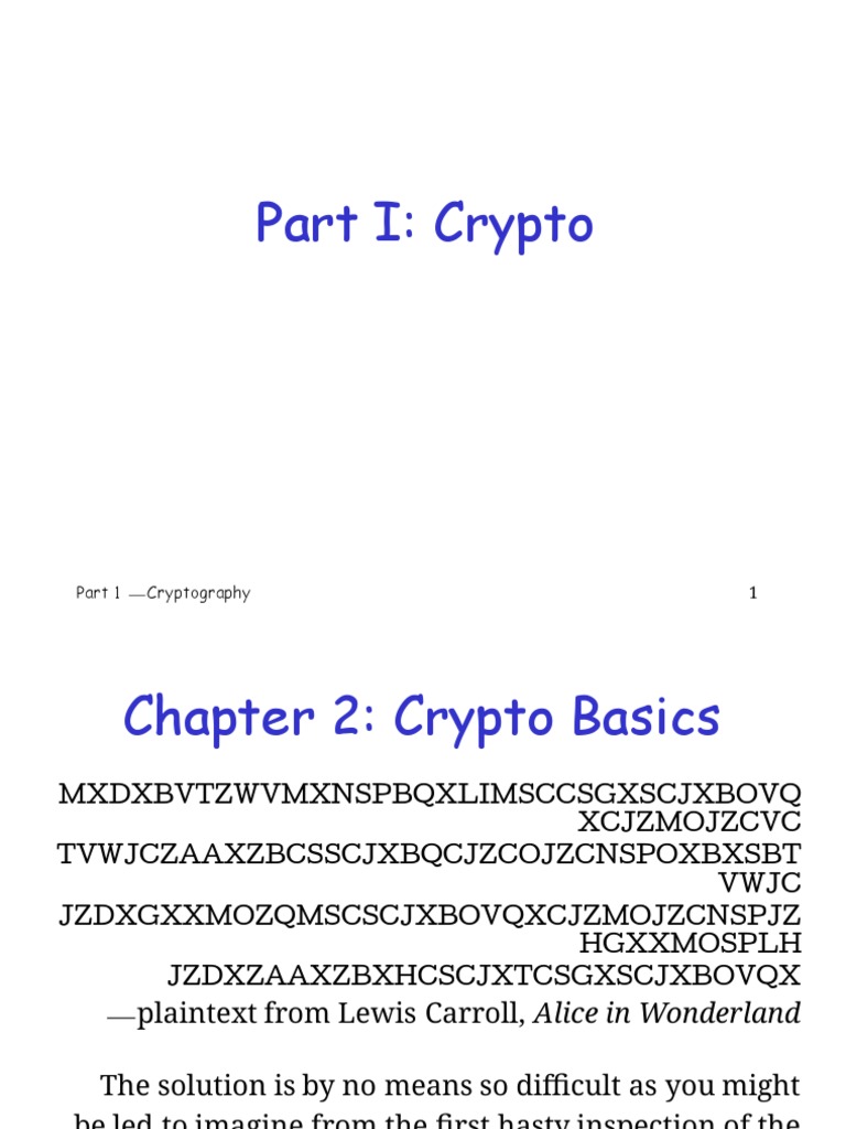 1 Crypto PDF | PDF | Cryptography | Key (Cryptography)