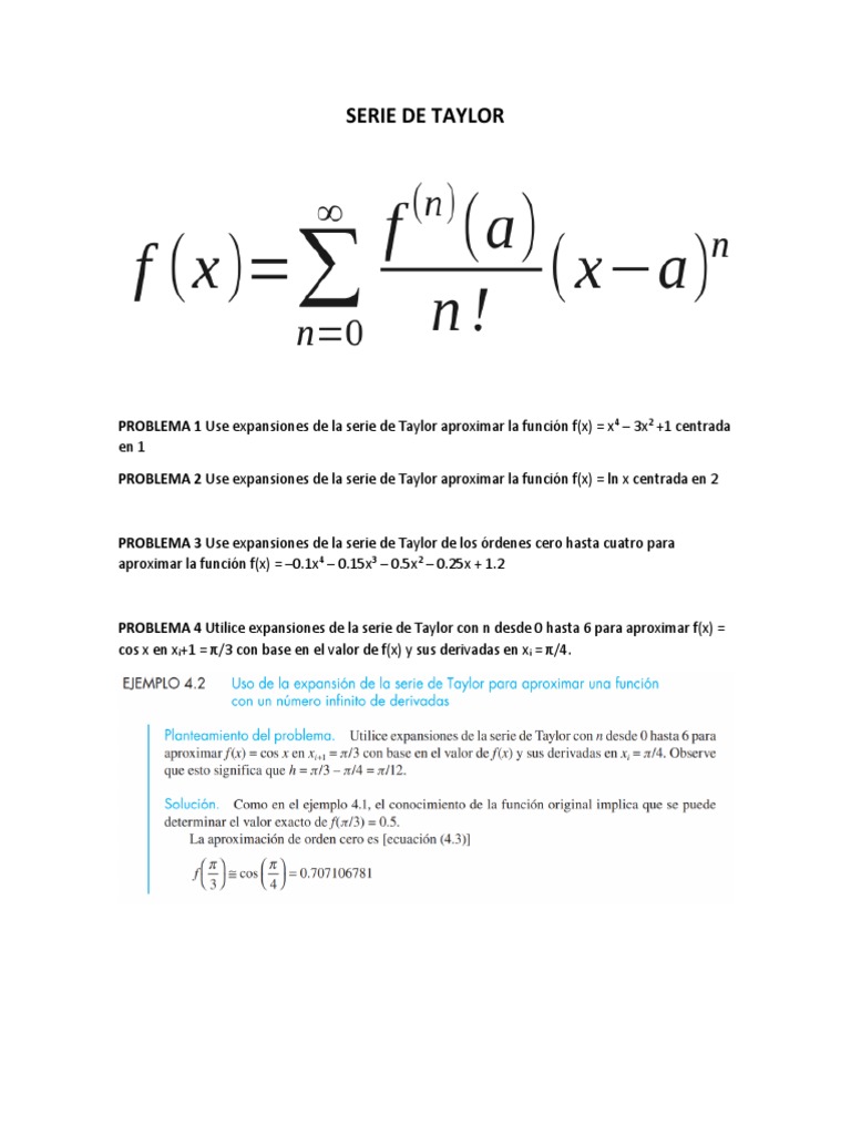 Serie de Taylor PDF | PDF