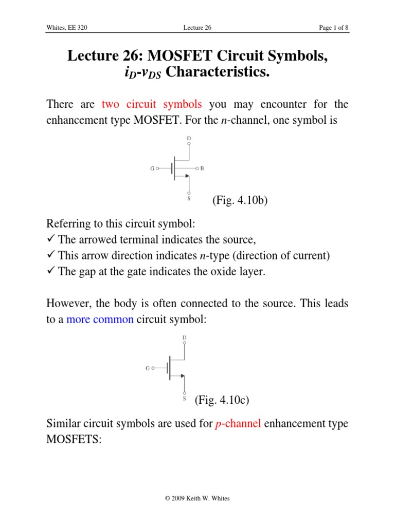 Mosfet Characteristics | PDF | Mosfet | Field Effect Transistor