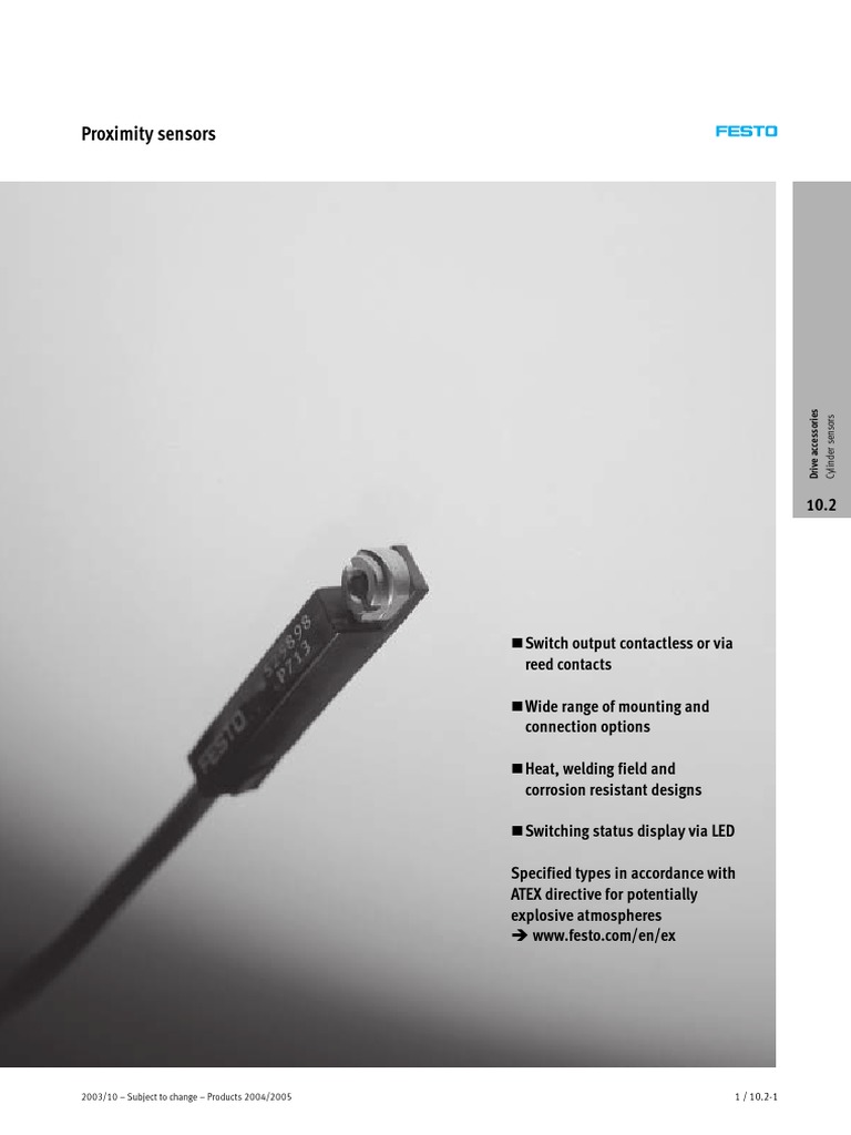 Festo Proximity Sensors Overview | PDF | Switch | Relay
