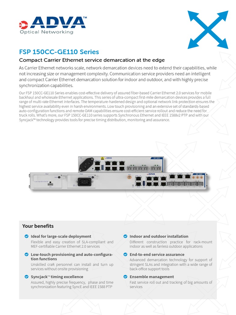 FSP 150CC-GE110 Series: Compact Carrier Ethernet Service Demarcation at ...