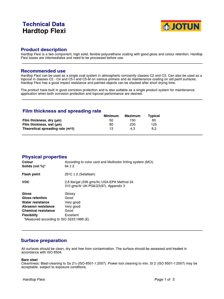 Hardtop Flexi: Technical Data | PDF | Paint | Corrosion