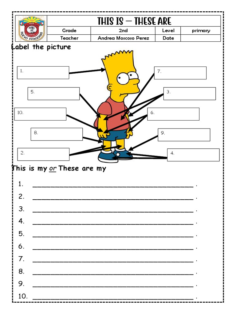 Label The Picture: Grade 2nd Level Primary Teacher Andrea Moscoso Perez ...