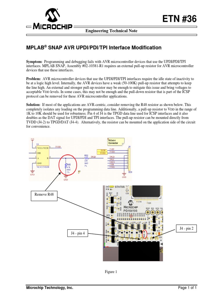 ETN36 - MPLAB Snap AVR Interface Modification | PDF
