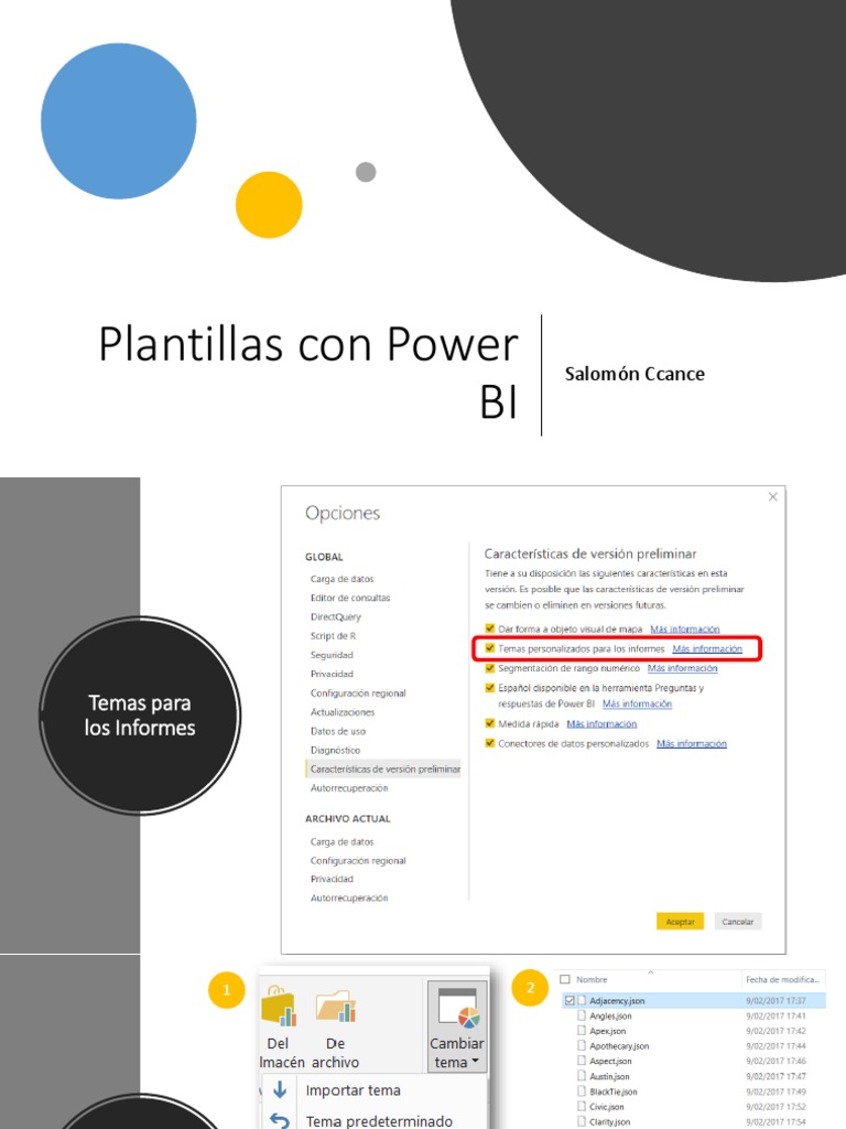 Plantillas Power BI JSON | PDF