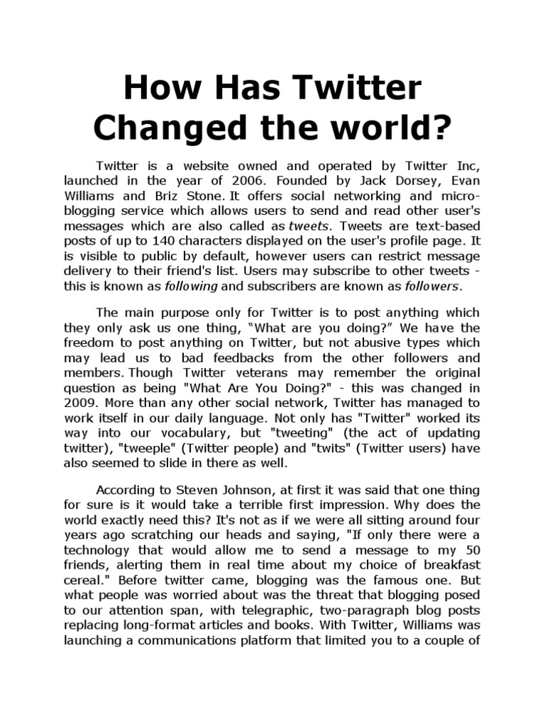 Twitter's Impact on Communication | PDF | Websites | Social Networking ...