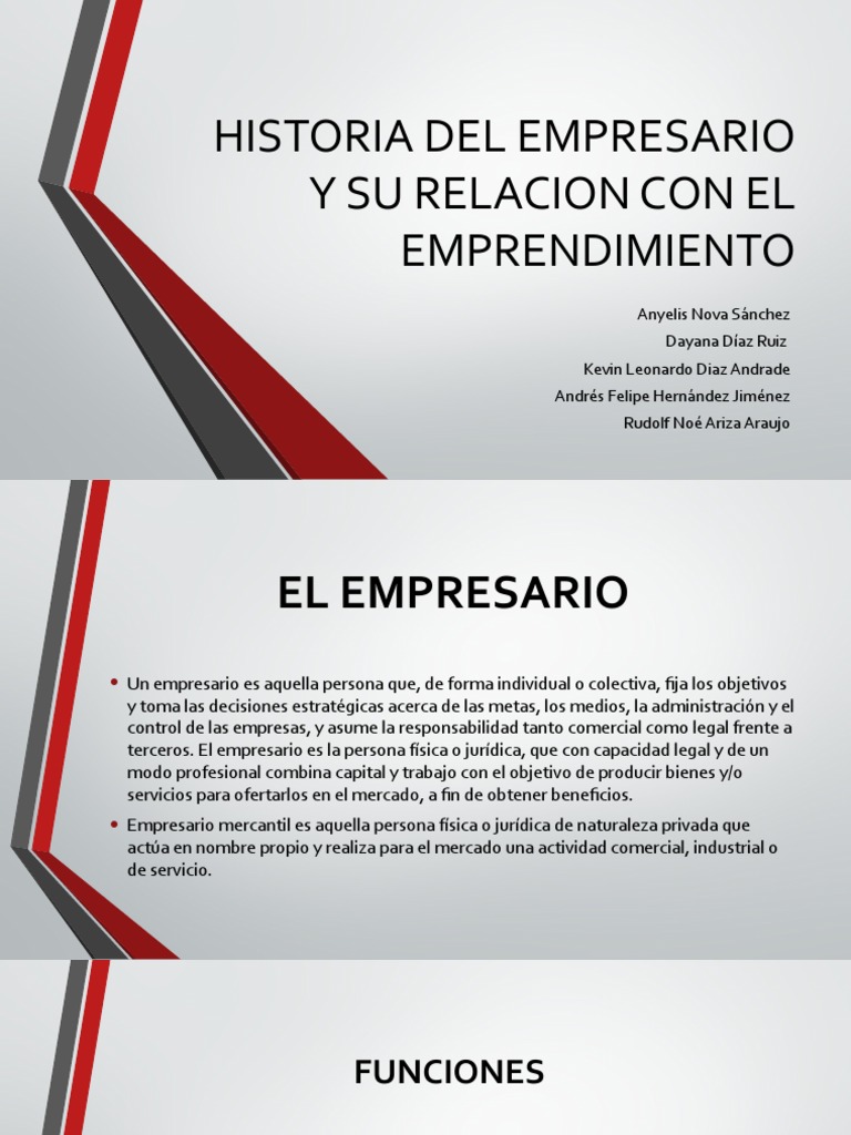 Evolución del Empresario y Emprendimiento | PDF | Iniciativa ...