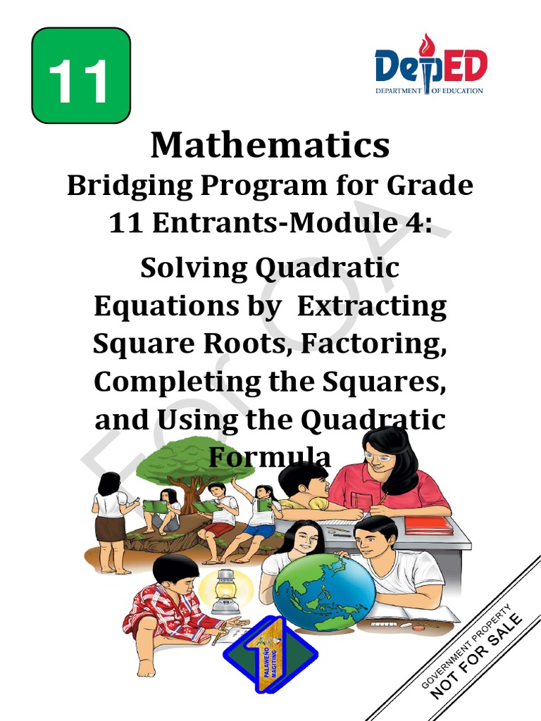Mathematics Module 4 - Bridging Program For Grade 11 Entrants | PDF ...