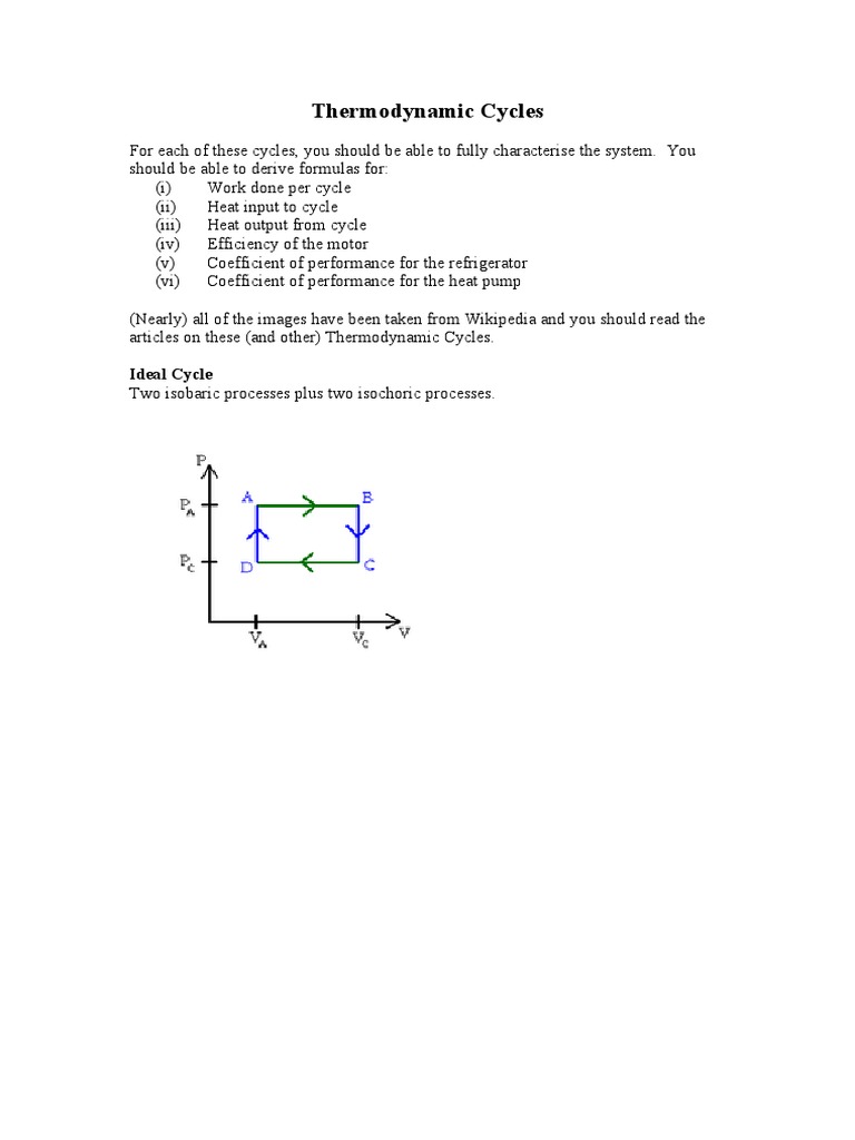Thermodynamic Cycles PDF | PDF